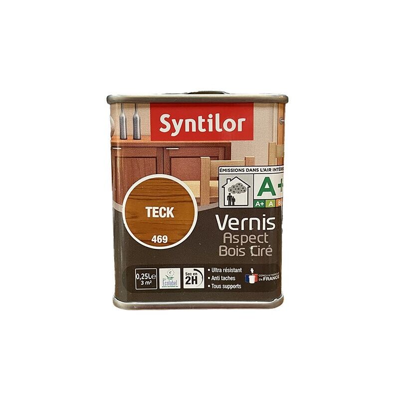 SYNTILOR Vernis Aspect Bois Ciré Teck 0,25 L
