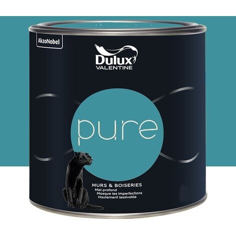 Peinture murs & boiseries Dulux Valentine Pure Turquoise 0,5 L