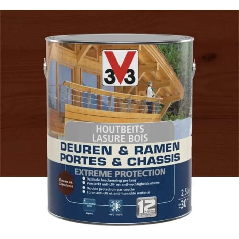 Lasure Extreme Protection V33 Portes & Châssis Chêne foncé 2,5 L