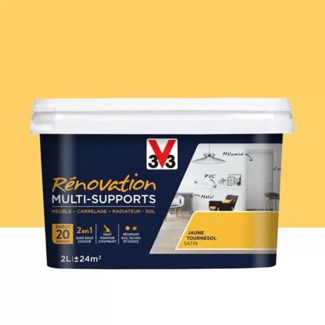 Peinture V33 Rénovation Multi-Supports Jaune tournesol 2 L