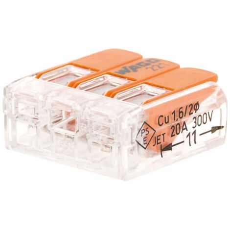 Borne de raccordement S221 Compact - 3 entrées - conducteurs 0,5 à 6mm² ...