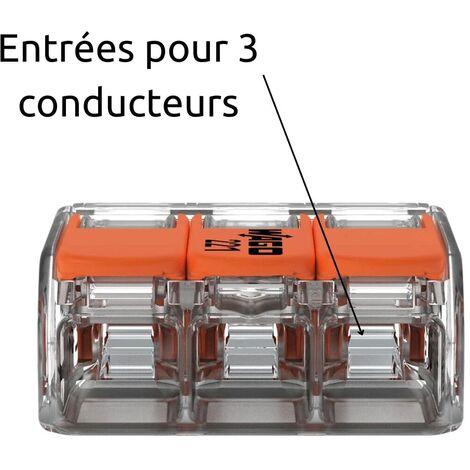 Borne de raccordement S221 Compact - 3 entrées - conducteurs 0,5 à 6mm² ...