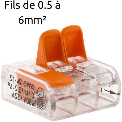 Borne de raccordement S221 Compact - 3 entrées - conducteurs 0,5 à 6mm² ...