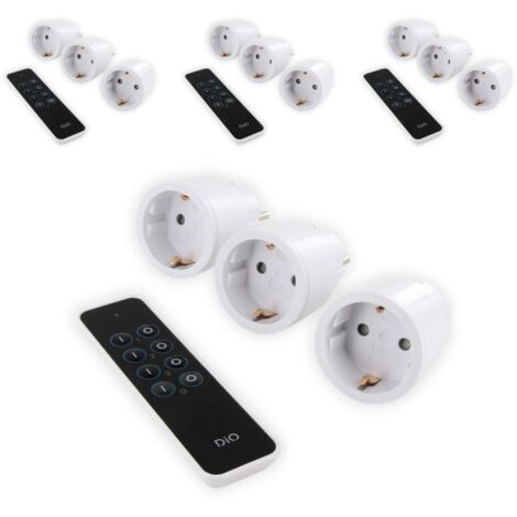 Set de 12 prises Schuko Dio + télécommande - Chacon
