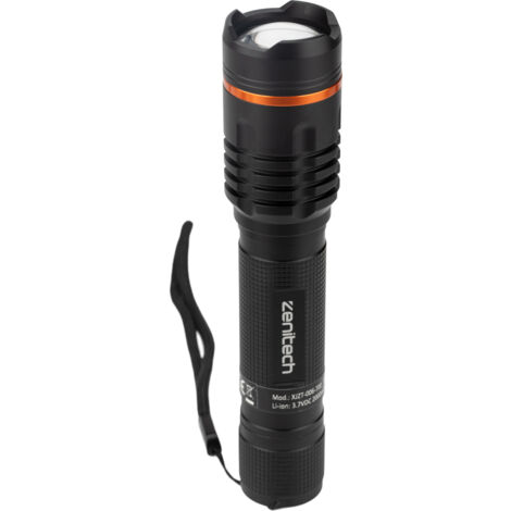 Zenitech – Lampe torche LED rechargeable 10W – Intensité lumineuse 150 ...
