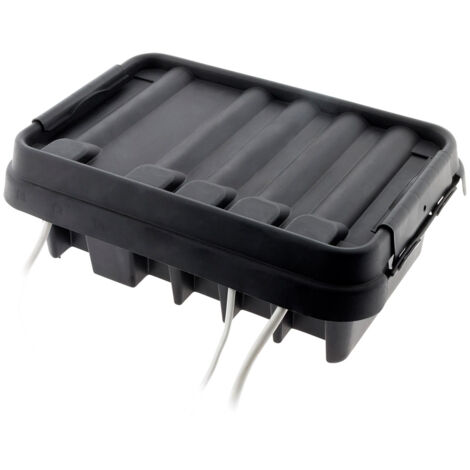 Lot de 2 boîtiers de raccordement étanche IP55 - Noir - Zenitech