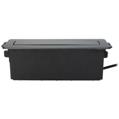 Multiprise rétractable 3 prises Schuko + 2 USB A+C - Noir - Zenitech