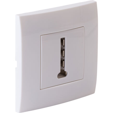 Prise RJ45 encastrée + plaque de finition Kalya - Blanc - Zenitech