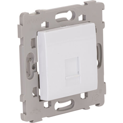 Prise RJ11 encastrée Kalya - Blanc - Zenitech
