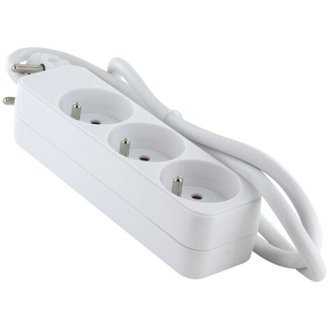 Bloc multiprise 3x16A - 1m - blanc - Chacon