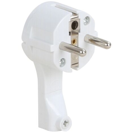 Fiche mâle 2P+T 16A extraplate - Blanc - Zenitech