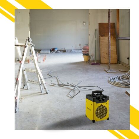 Chauffage électrique industriel 3000W + projecteur LED - Stanley