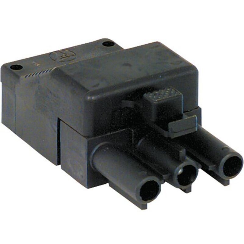 Stecker 3-polig / schwarz 250 V/16 A System Wieland