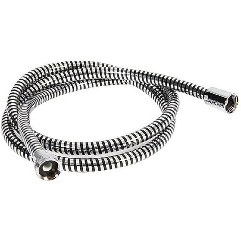 Brauseschlauch Spiroflex - chrom / schwarz - Länge 2.000 mm