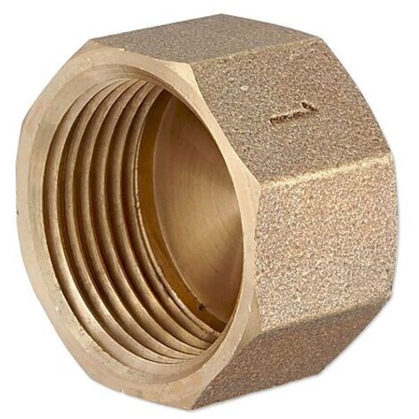 Rotguss Gewindefitting-Kappe 1'' IG