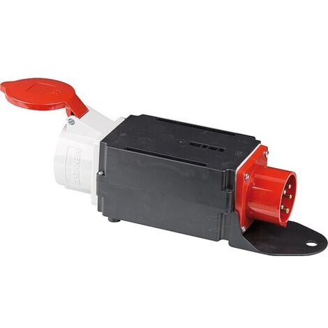 CEE-Adapter 16/32 Eing. CEE-Stecker 16A + Ausg. CEE-Kupplung 32A