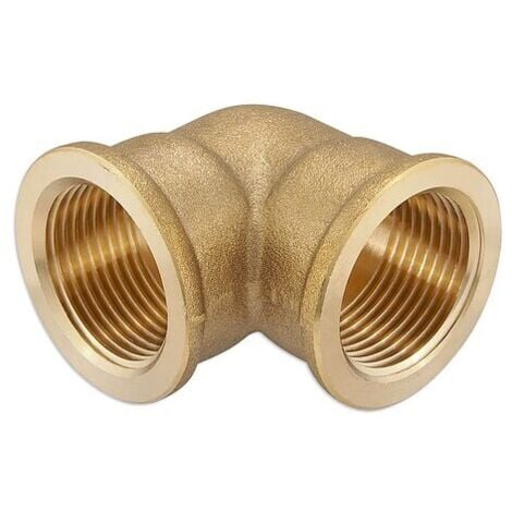 Messing Gewindefitting-Winkel 90° - 3/4'' IG x 3/4'' IG