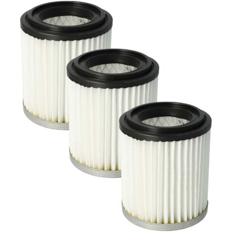 vhbw Filterset 3x Staubsaugerfilter kompatibel mit Grafner 20 L A 17307 17534 20l A15743 Aschesauger HEPA Filter Allergiefilter