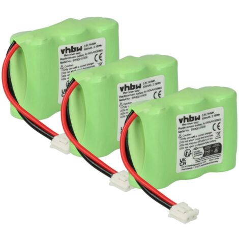 vhbw 3x Akku kompatibel mit Philips Xalio 5100, 6850 schnurlos Festnetz ...