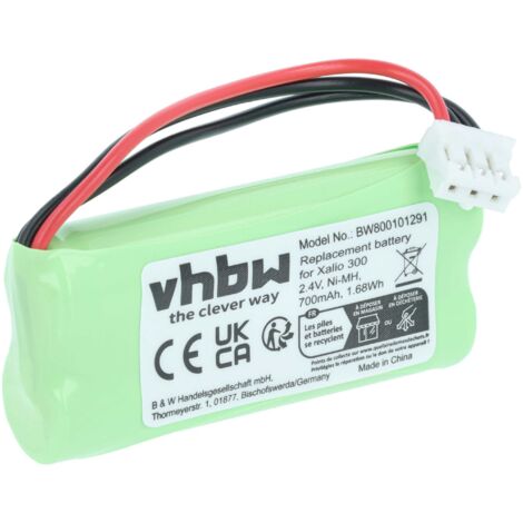 vhbw 1x Akku kompatibel mit Philips DECT 215 Trio, Kala 300, Zenia 300 ...