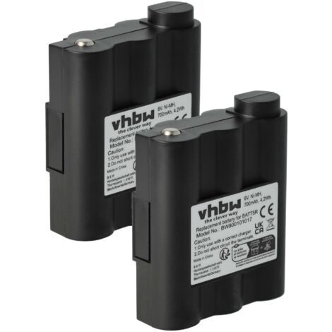 vhbw 2x Akku kompatibel mit Alan / Midland GXT-800, GXT-757, GXT-756 ...