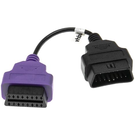 vhbw OBD Adapter 16Pin-OBD1 auf OBD2 kompatibel mit Fiat Grande Punto ...