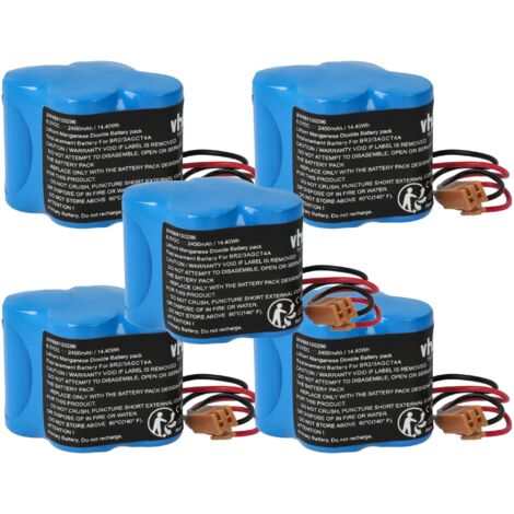 vhbw 5x Batterie kompatibel mit Allen Bradley MicroLogix 1400, 1500 Steuereinheit (2400 mAh, 6 V ...