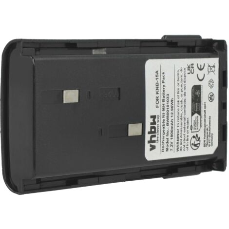 vhbw 2x Akku kompatibel mit Kenwood TK-270G, TK272, TK-3101, TK-3100, TK-272G, TK-278, TK3102 ...