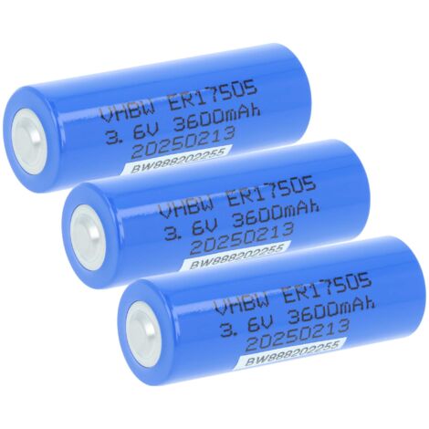 vhbw 3x ER17505 / SB-A01 (Size A) / LS17500 / ER17/50 Spezial-Batterien ...