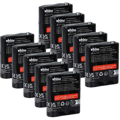 vhbw 10x Akku kompatibel mit Motorola Talkabout EM1000R, EM1000A ...