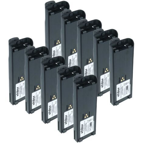 vhbw 10x Akku kompatibel mit Motorola PTX1200, MTZ2000, MTX9000 ...