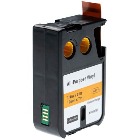 vhbw Schriftband-Kassette kompatibel mit Dymo XTL 500 Series, 300 Series Etiketten-Drucker 7m x ...