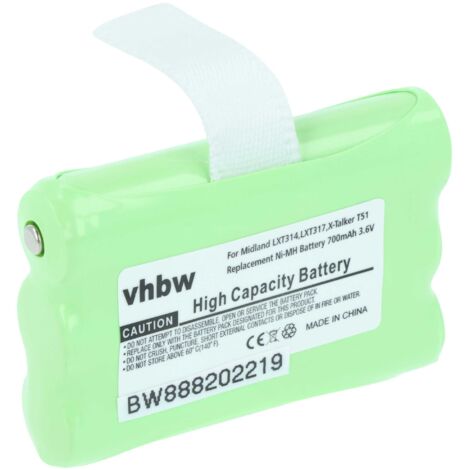 vhbw Akku kompatibel mit Midland LXT276, LXT314, LXT317, LXT318, LXT319 ...