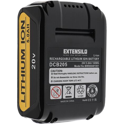 EXTENSILO Akku kompatibel mit Dewalt DCF885N, DCF885L2, DCF895B ...