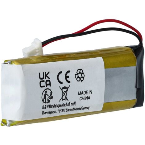 vhbw Akku Ersatz für Cardo BAT00004 für Wireless Headset Kopfhörer (800mAh, 3,7V, Li-Polymer)