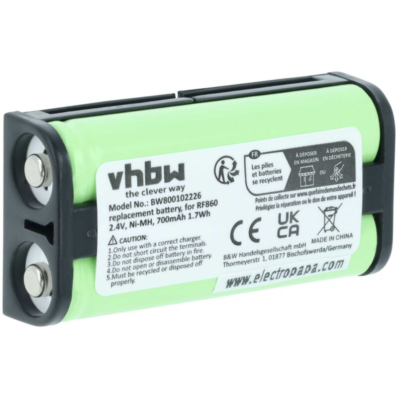 vhbw Batería recargable compatible con Sony MDR-RF840, MDR-RF850, MDR ...