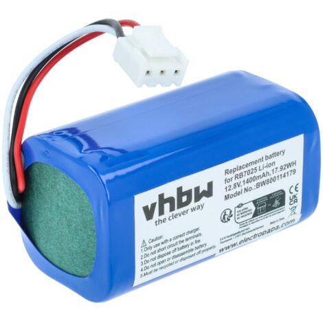 vhbw Batería reemplaza Severin Chill 4404048 para robot limpieza (1400 mAh, 12,8 V, Li-Ion)