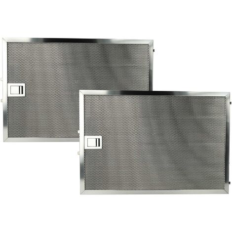 vhbw 2x Filtro metálico de grasa reemplaza Miele 8270400, 8262710 para campana extractora - 36,8 ...
