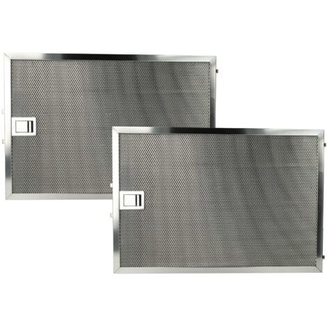 vhbw 2x Filtro metálico de grasa compatible con Miele DA5290 W (2005 - 2006) campana extractora ...
