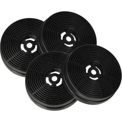 vhbw 4x filtro de carbón activado compatible con Respekta CH 33060 WB, CH 21060 WB, CH 33060 SB ...