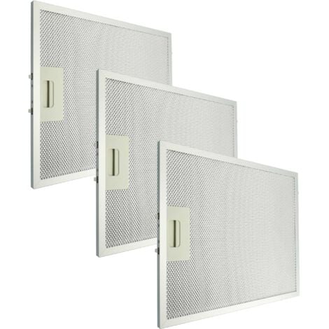 vhbw 3x Filtro metálico de grasa reemplaza Klarstein 10034877 para campana extractora aluminio