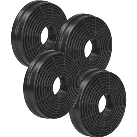 vhbw 4x filtro de carbón activado compatible con Rosieres RHT632002LIN campanas cocina - 10,5 cm