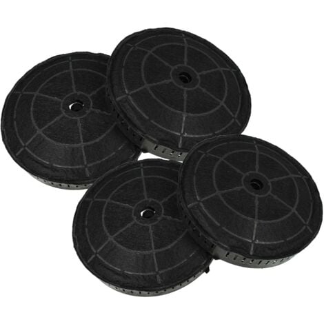 vhbw 4x filtro de carbón activado compatible con Elica PRF0079553, PRF0077330A, PRF0079553B ...
