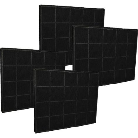 vhbw 4x filtro de carbón activado compatible con Airlux AHI990 campanas cocina