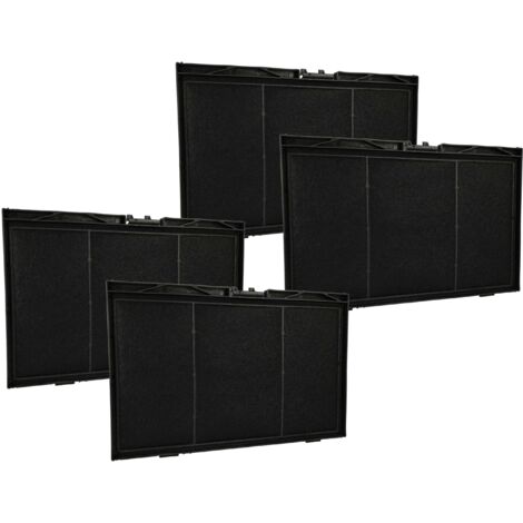 vhbw 4x filtro de carbón activado compatible con Neff D46ED22X0/02, D46ED22X0/03, D46ED22X0/04 ...