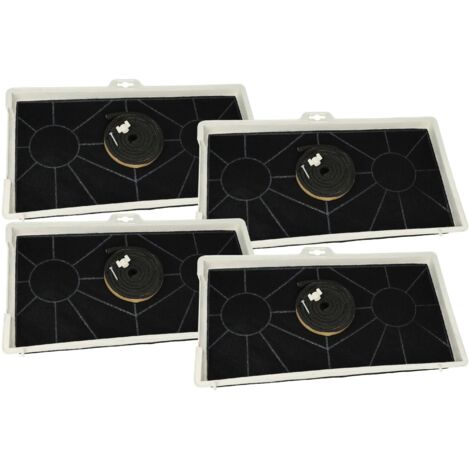 vhbw 4x filtro de carbón activado compatible con Bosch DHL755BAU/01, DHL755B/08, DHL755B/07 ...