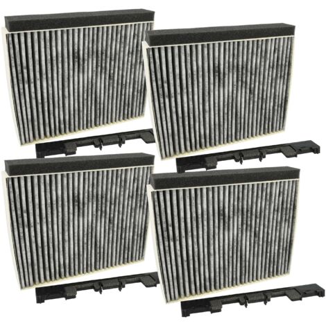 vhbw 4x filtro de carbón activado compatible con Bosch DWQ96DM50, DWQ96DM50/01, DWQ94BC50B/01 ...