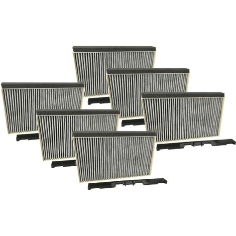 vhbw 6x filtro de carbón activado compatible con Neff Z5136X5/01, Z5133X5/01 campanas cocina