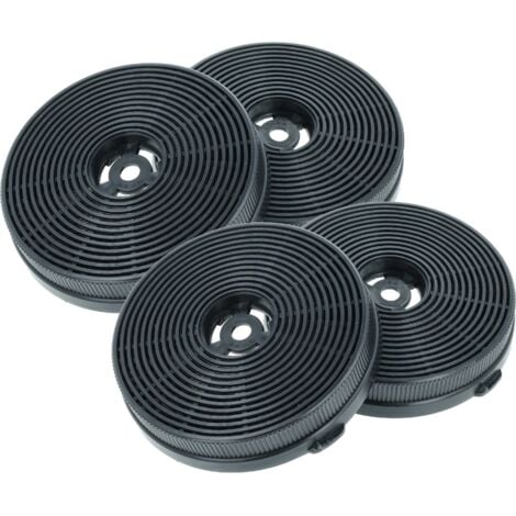 vhbw 4x filtro de carbón activado compatible con Klarstein Zola campanas cocina - 13,3 cm