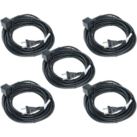 vhbw 5x Cable para alimentación eléctrica compatible con Numatic DBQ 50 ...